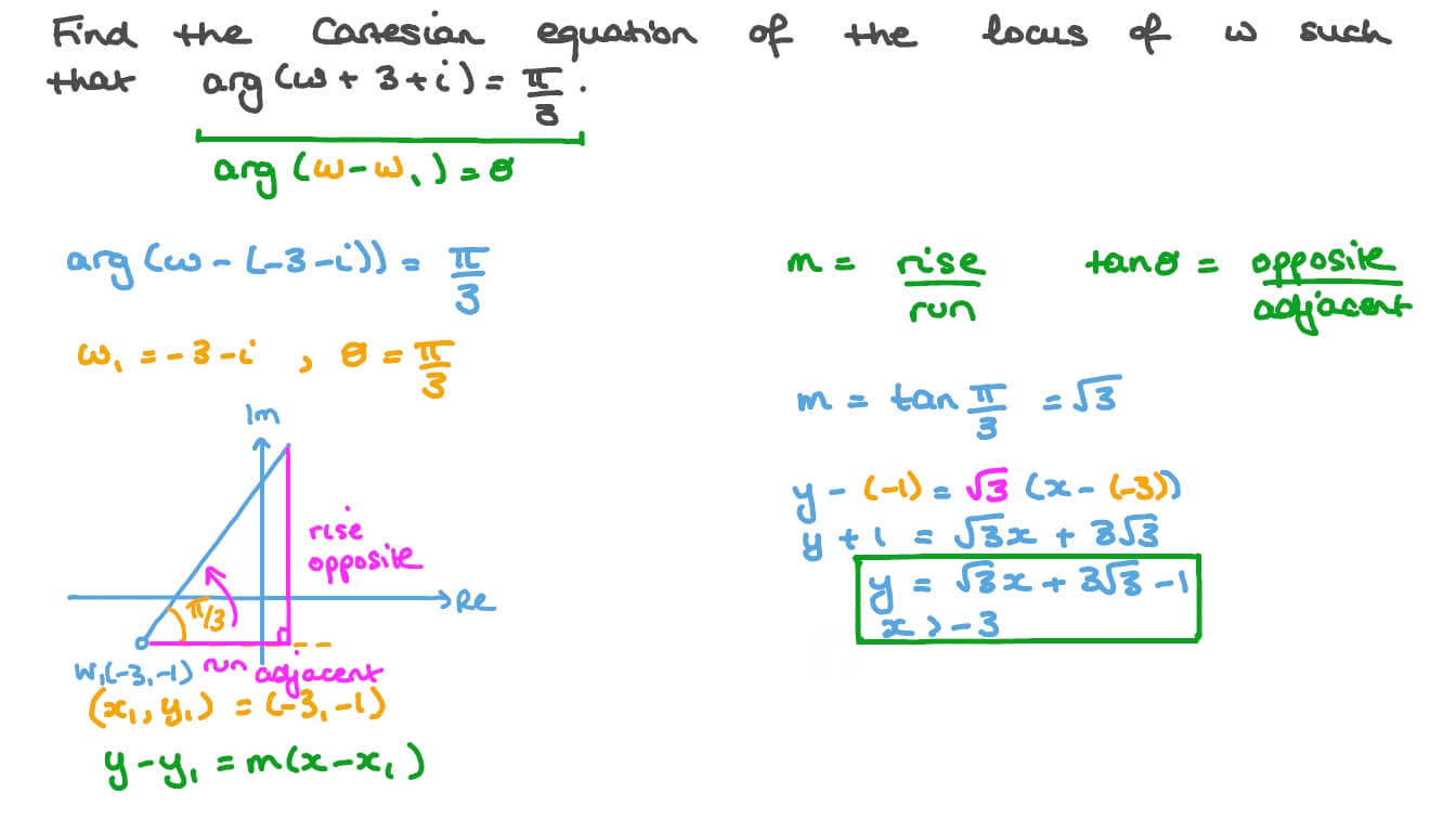 Question Video: Finding the Cartesian Expression of a Locus When Given ...