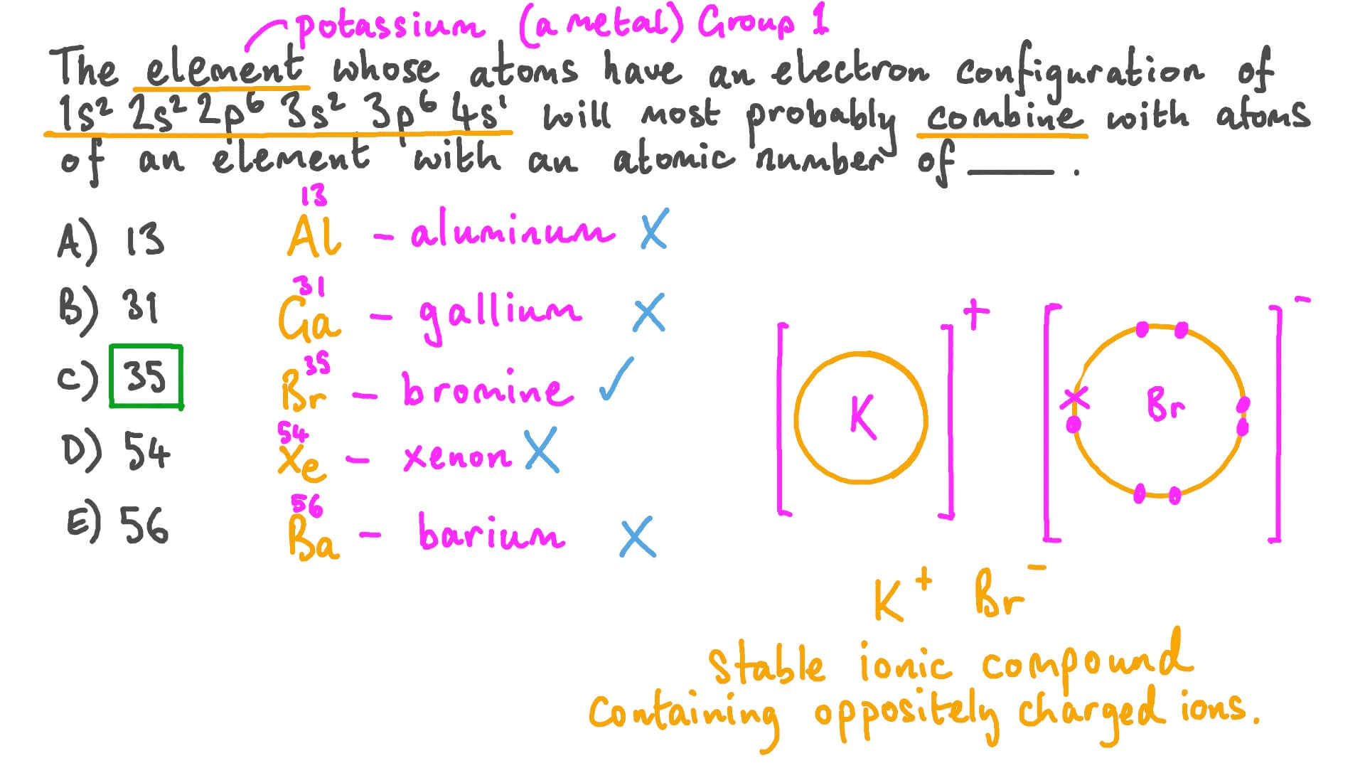Video: Identifying the Atomic Number of the Element Whose Atoms Are ...