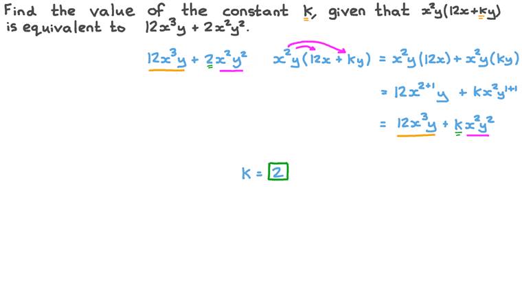 Lesson: Multiplying an Algebraic Expression by a Monomial | Nagwa