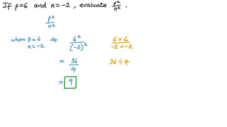 Lesson: Evaluating Higher-Degree Algebraic Expressions | Nagwa
