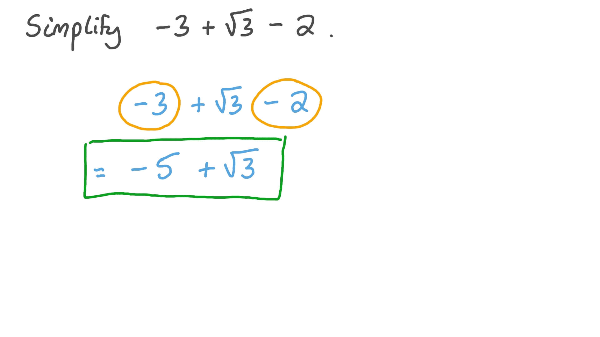 Question Video Simplifying Numerical Expressions Involving Square 