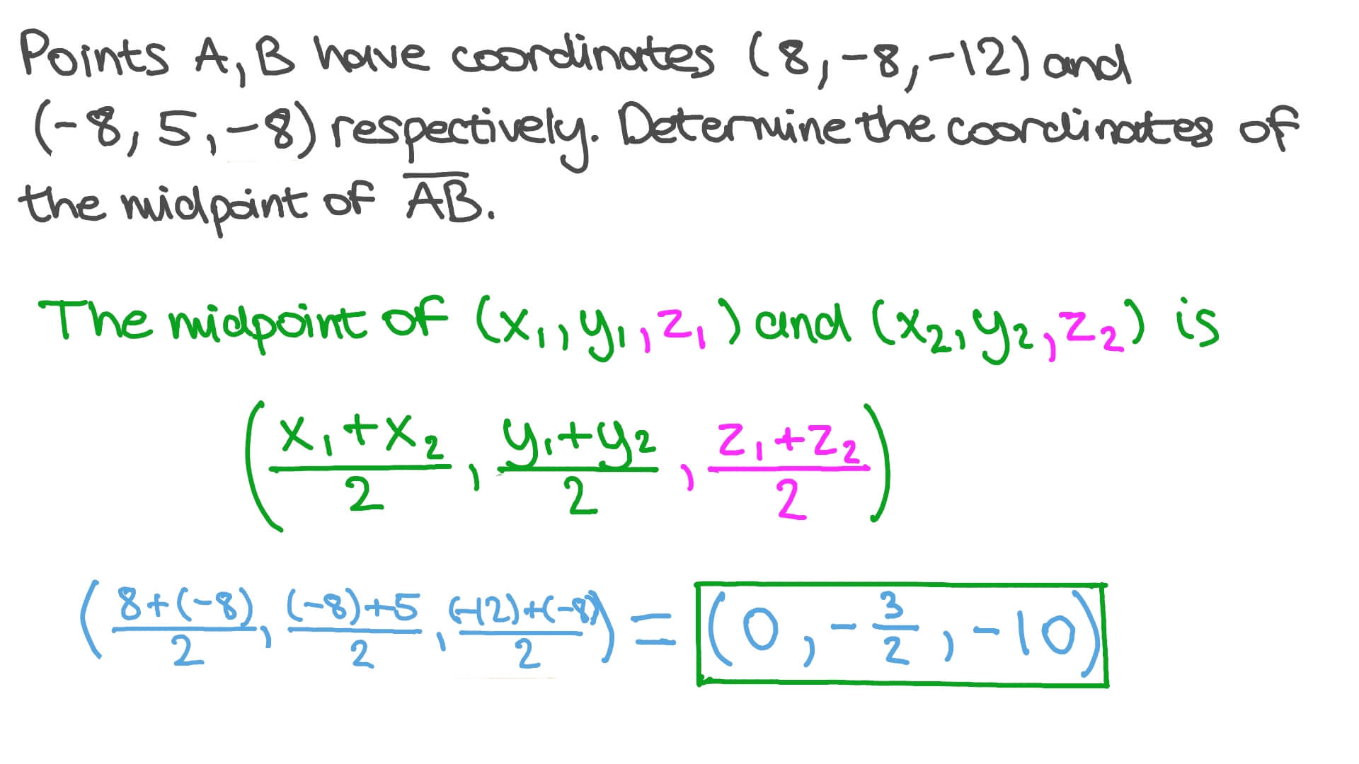 ion Video Determining The Coordinates Of The Midpoint Of A Line 