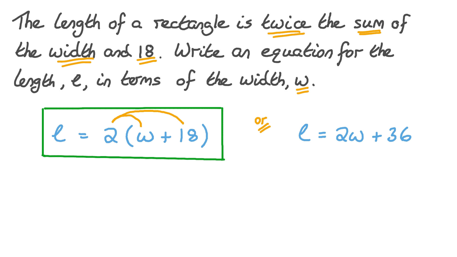 Question Video Forming Linear Equations In Two Variables Nagwa
