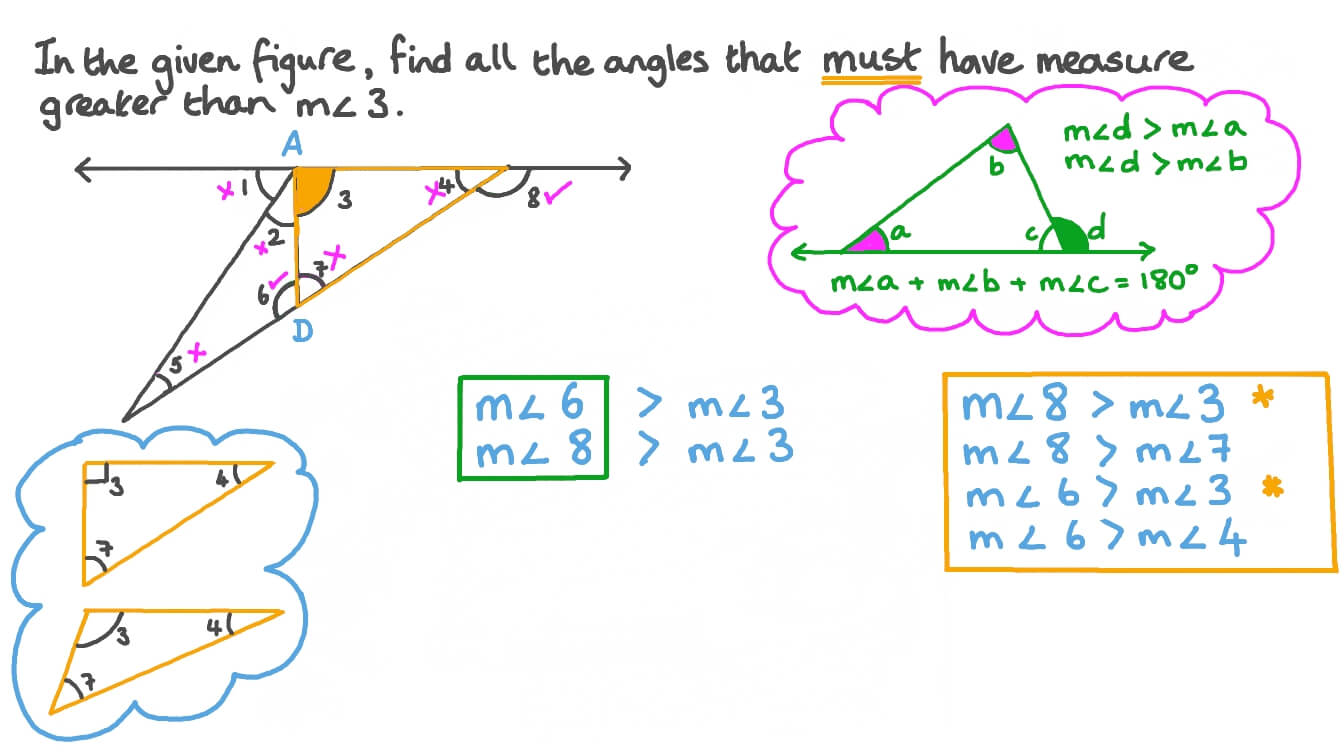 Question Video Using Inequalities In Triangles To Find Which Angles question-video-using-inequalities-in-triangles-to-find-which-angles