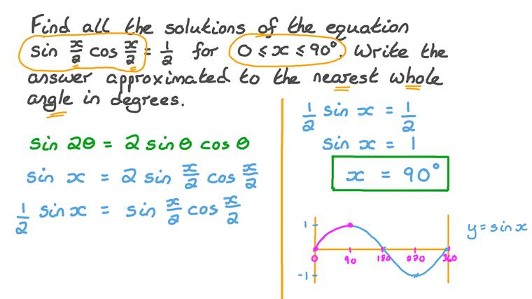 Solving Trigonometric Equations Double Angles - Tessshebaylo