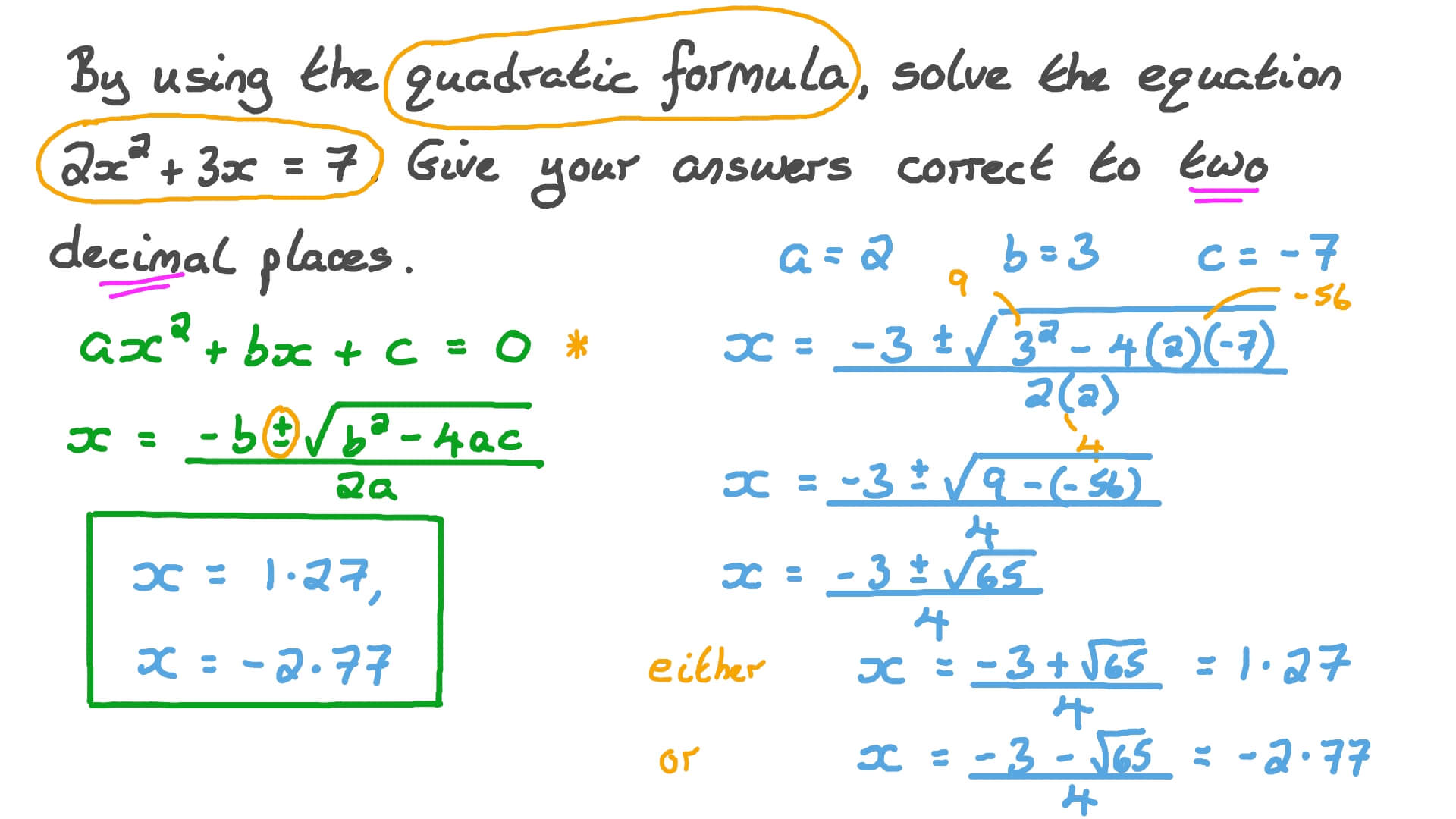 Two Solution Quadratic Equation Tessshebaylo