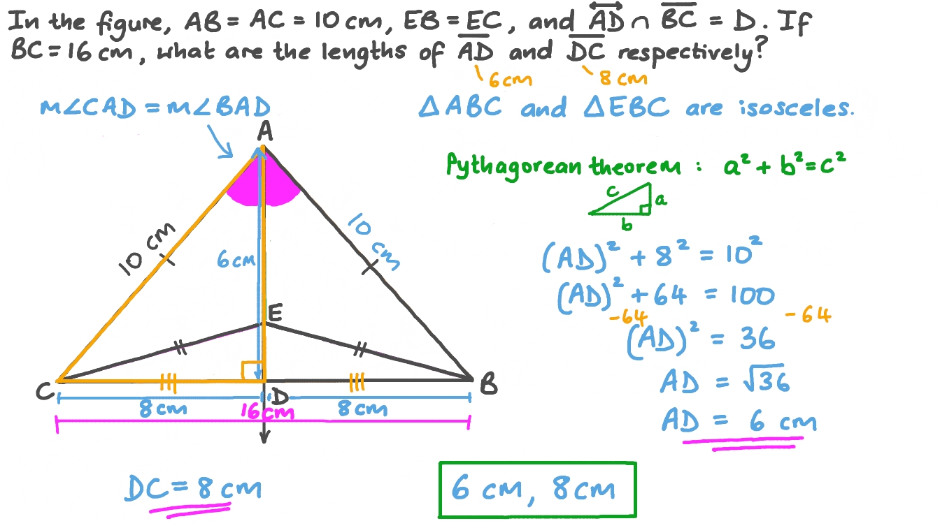 Question Video Finding Unknown Side Lengths By Using The Corollaries