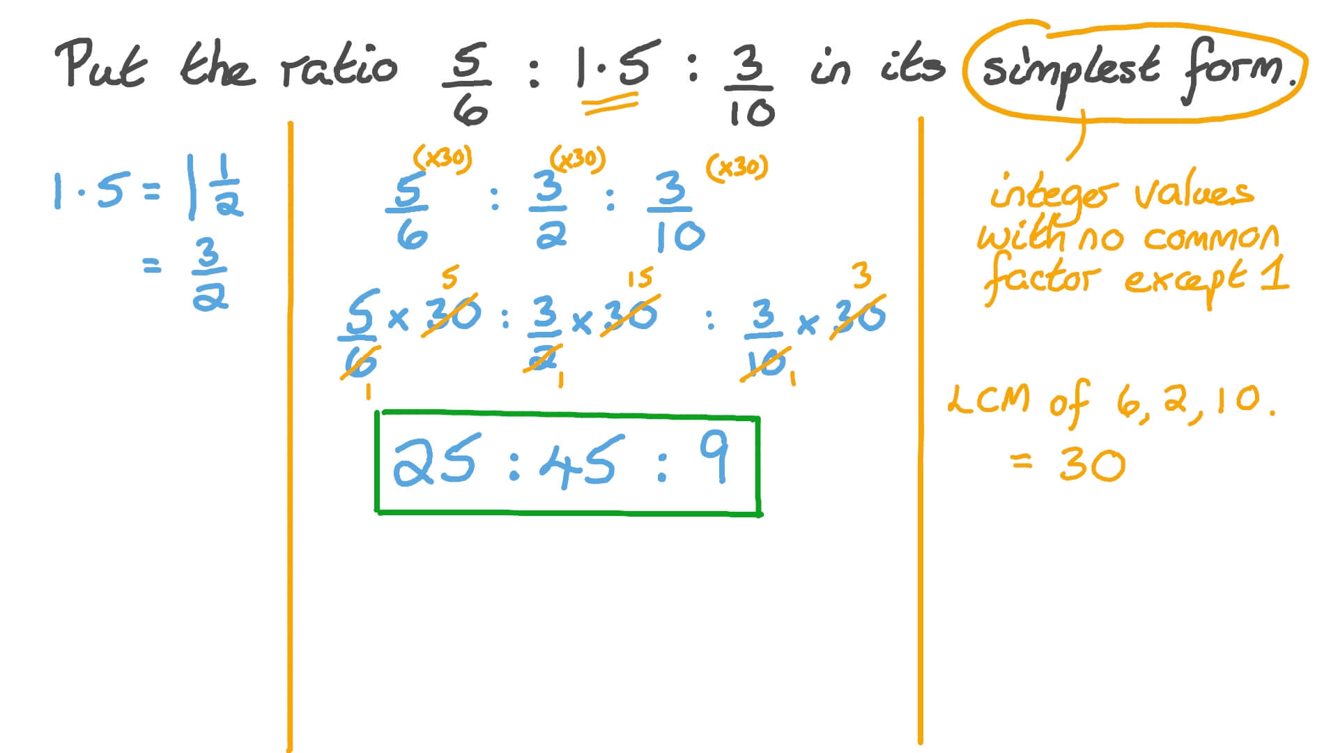 ion Video Expressing A Given Ratio In Its Simplest Form Nagwa