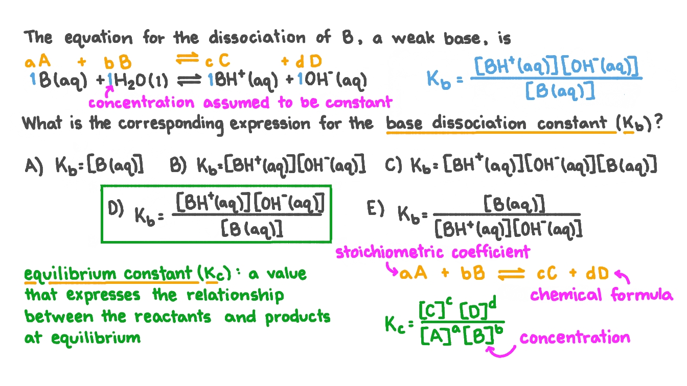 Question Video Identifying The Correct Equation For The Base