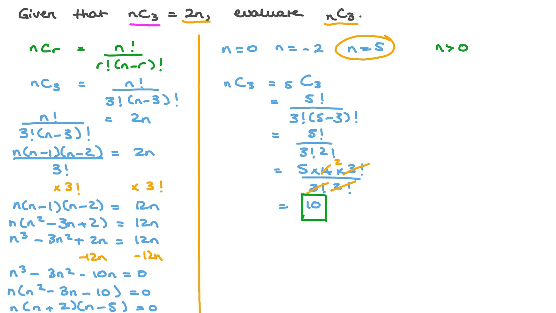 Question Video Evaluating Combinations To Find An Unknown Then Evaluating This Value In A