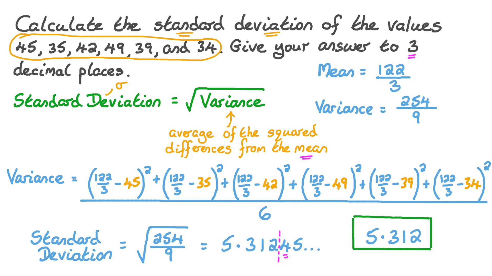 Standard Deviation Calculator Using Mean How To Calculate Standard 