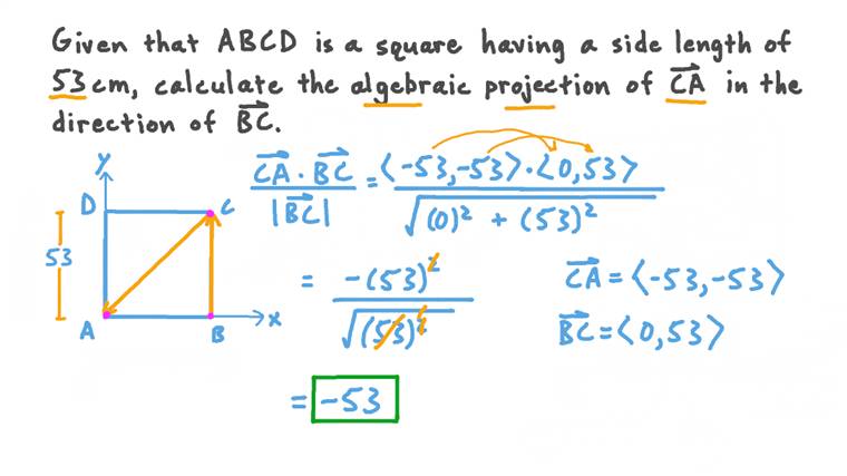 Lesson: Scalar Projection | Nagwa