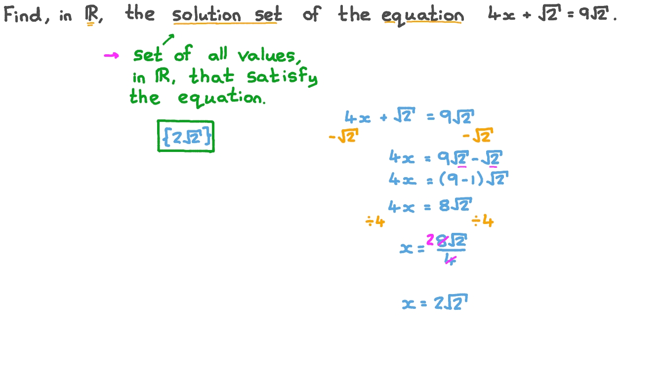 ion Video Finding The Solution Set To An Equation Over The Set Of