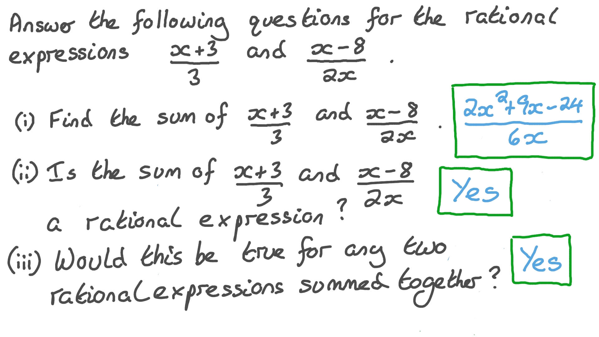 Question Video Properties Of Rational Functions Nagwa