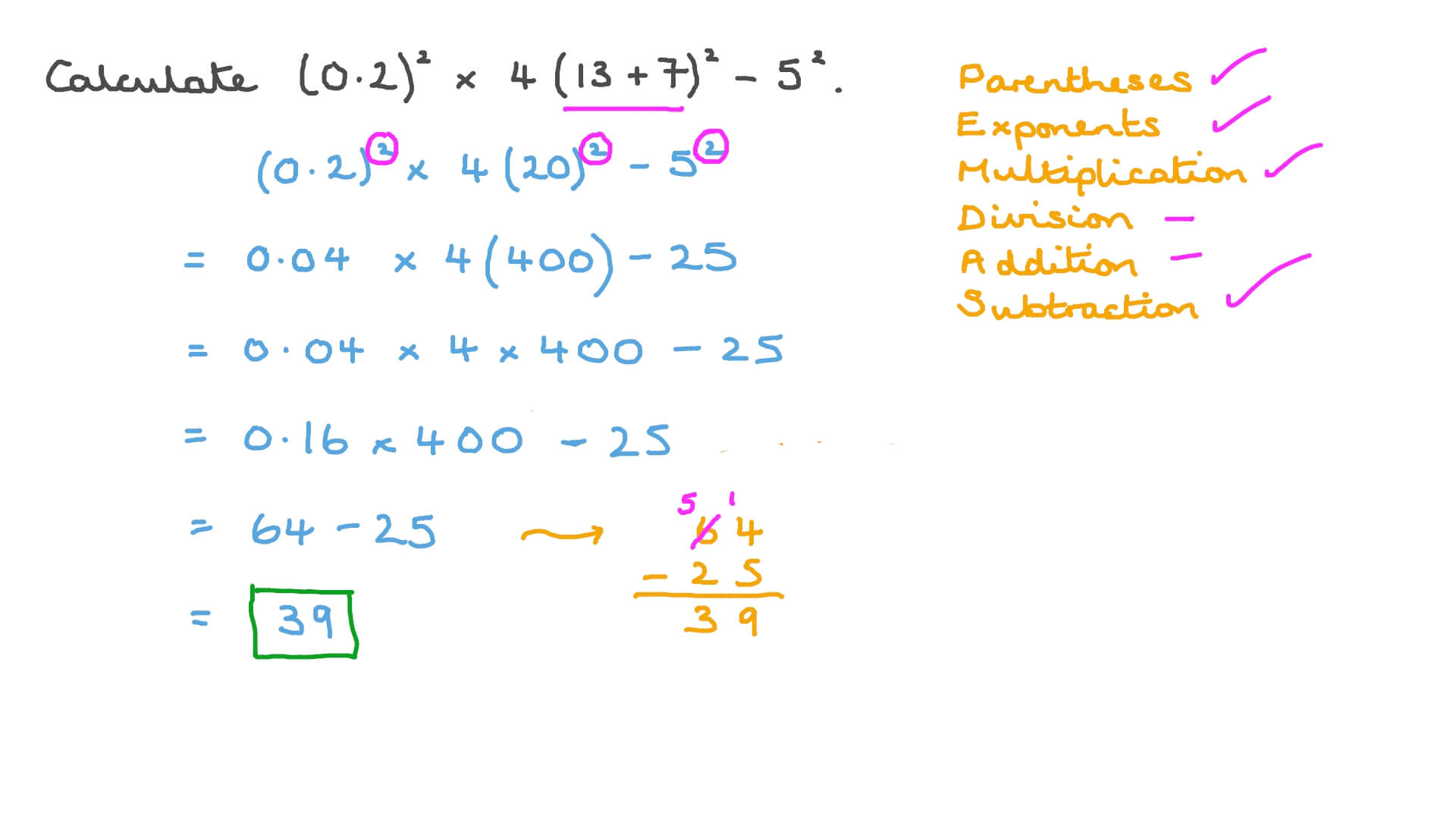 ion Video Using Order Of Operations To Evaluate Numerical