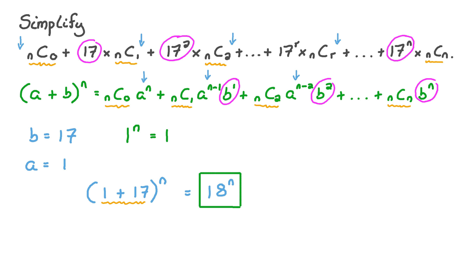 ion Video Simplifying Expansions Using The Binomial Theorem Nagwa