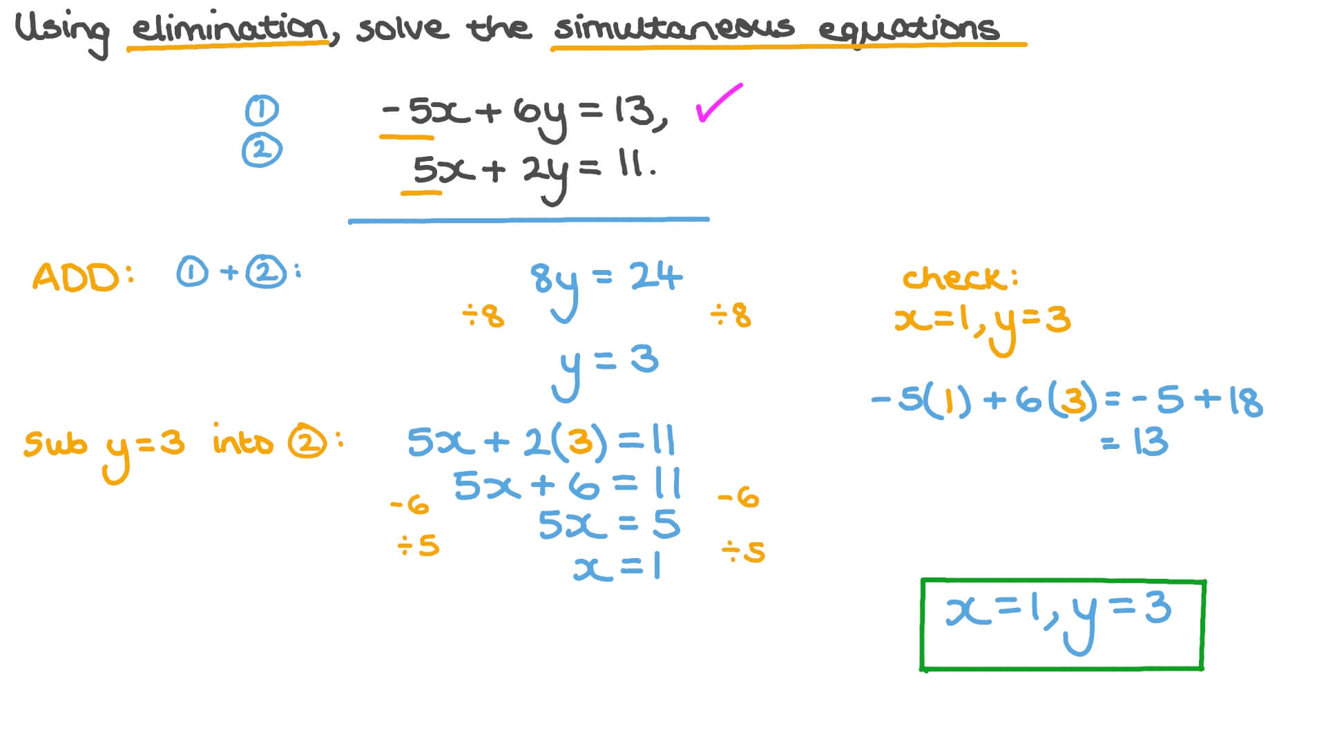 Systems Of Equations Elimination Worksheet