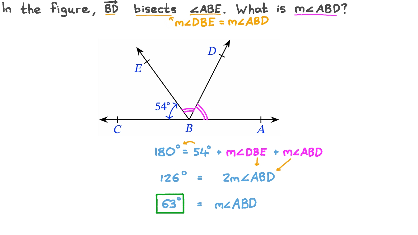 Question Video: Finding the Measure of an Angle given Its Supplementary ...