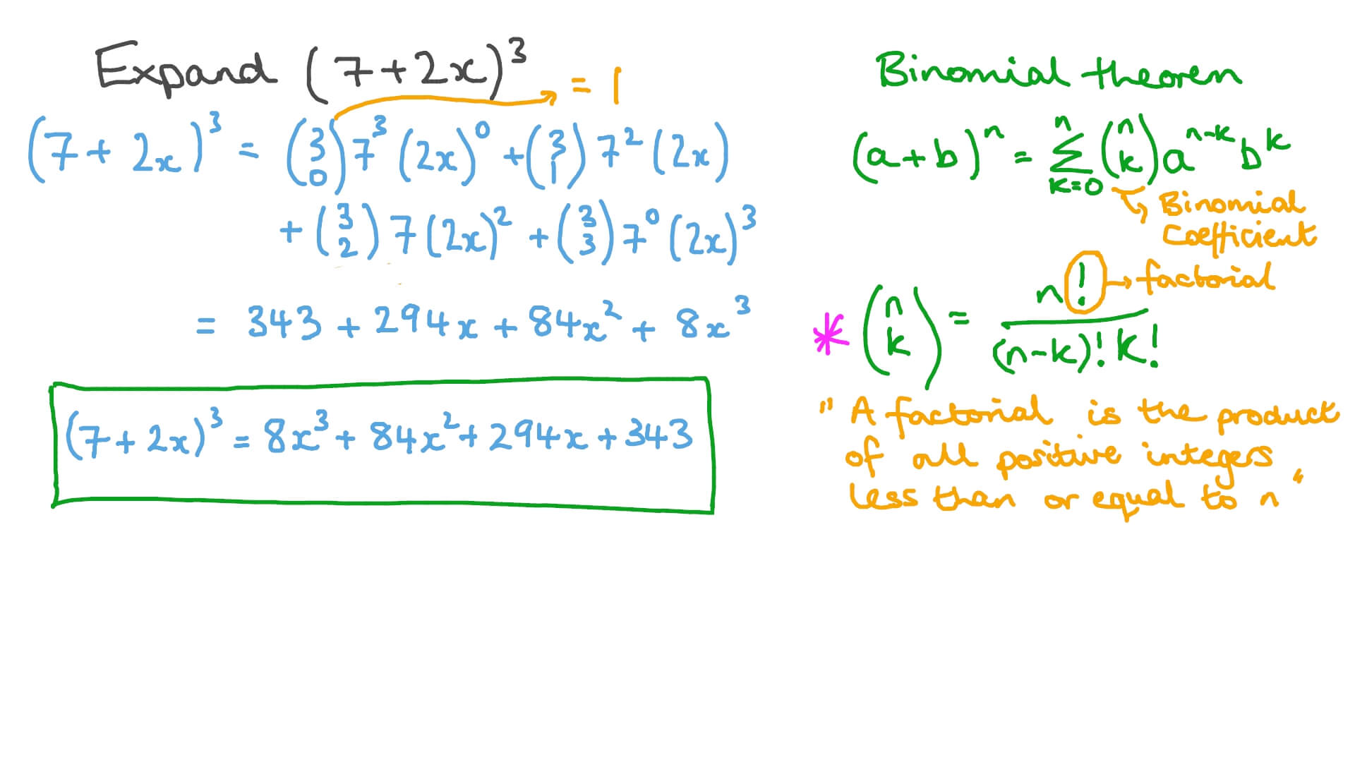 Question Video Expanding A Binomial Of th Degree Nagwa