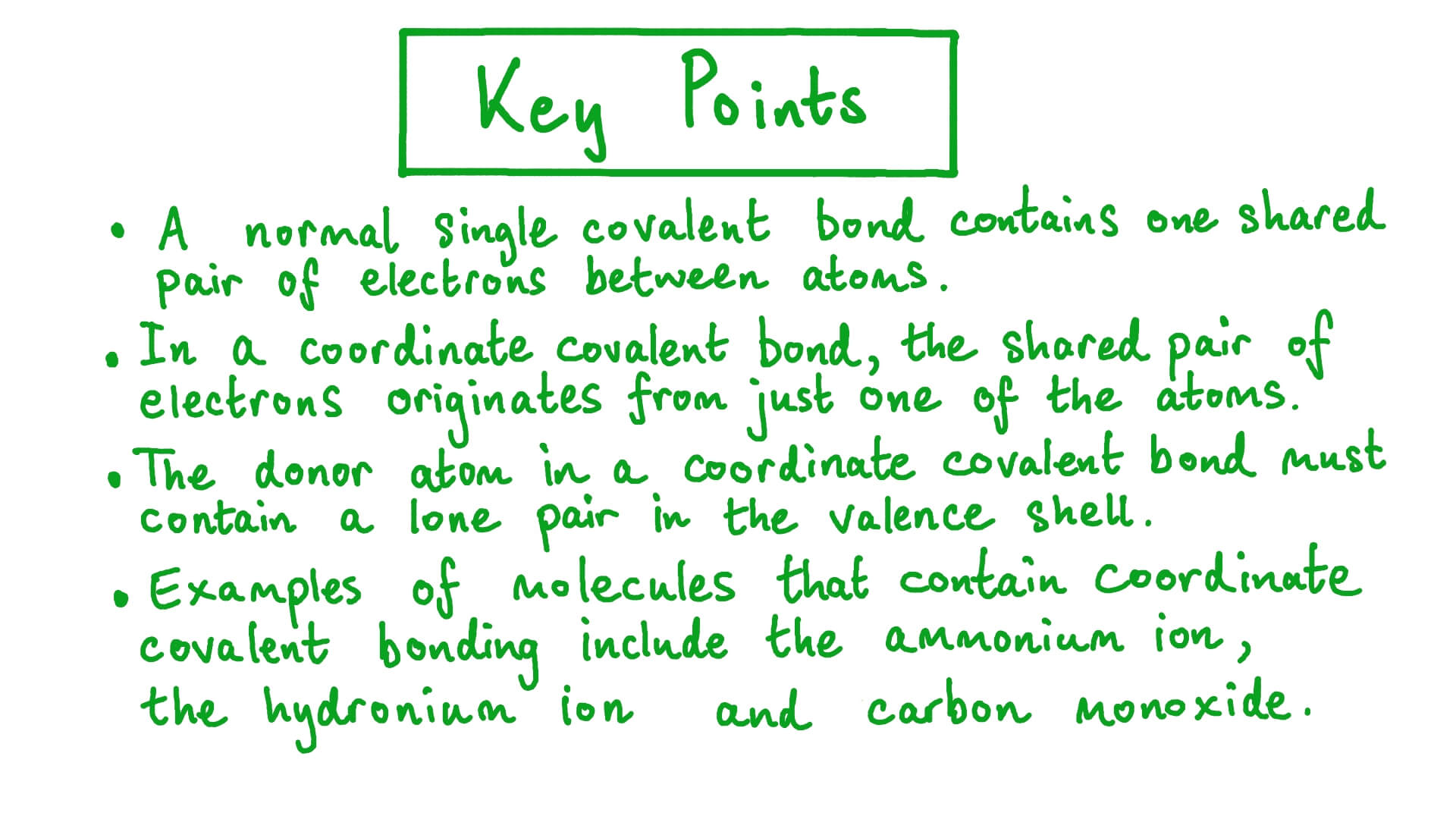 Lesson Video Coordinate Covalent Bonds Nagwa