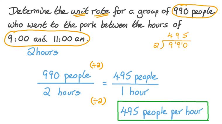 Lesson: Unit Rate | Nagwa