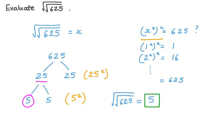 Lesson: Square Roots of Perfect Squares | Nagwa