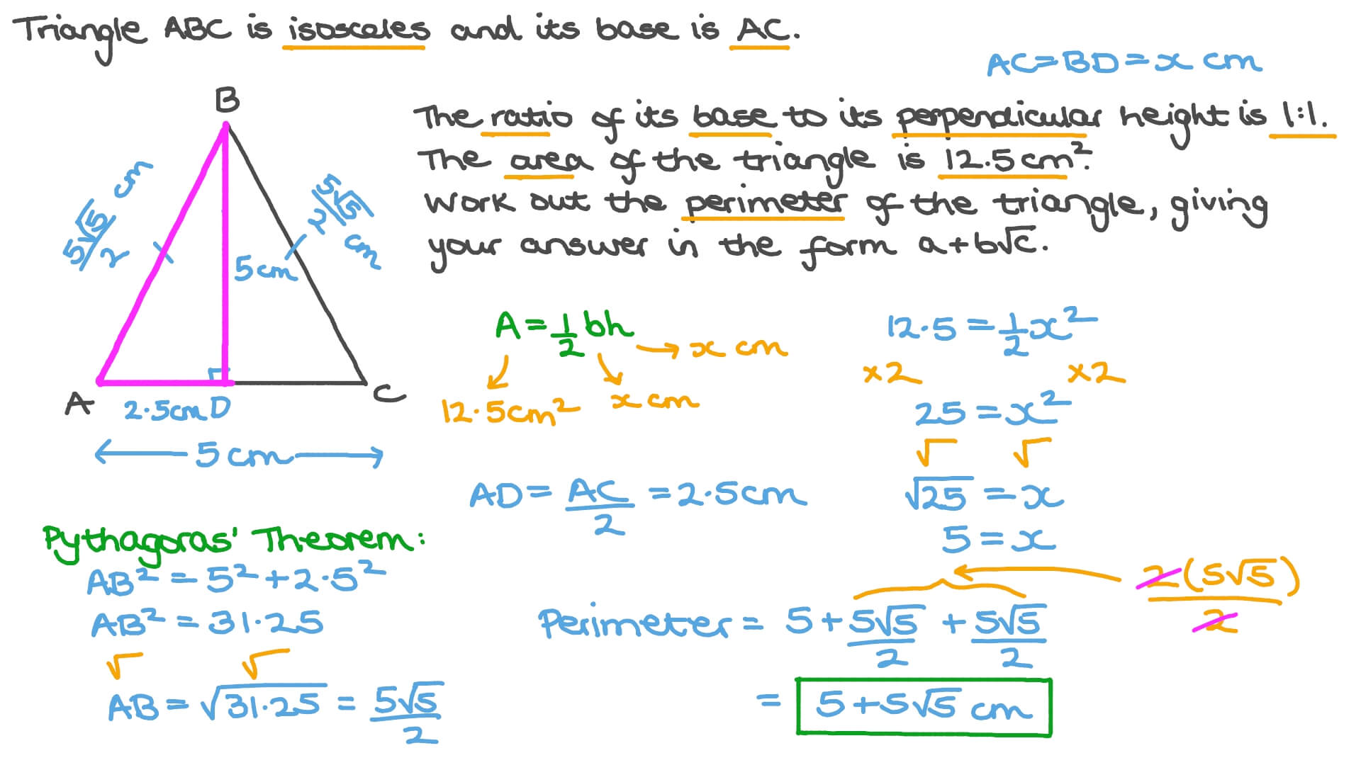 Video: AQA GCSE Mathematics Higher Tier Pack 5 • Paper 3 • Question 16 ...