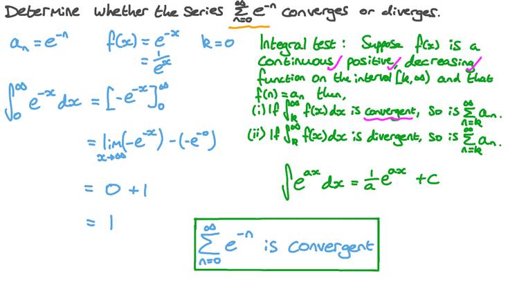 Lesson Integral Test For Series Nagwa