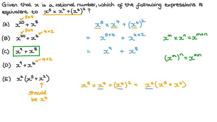 Lesson: Laws of Exponents | Nagwa
