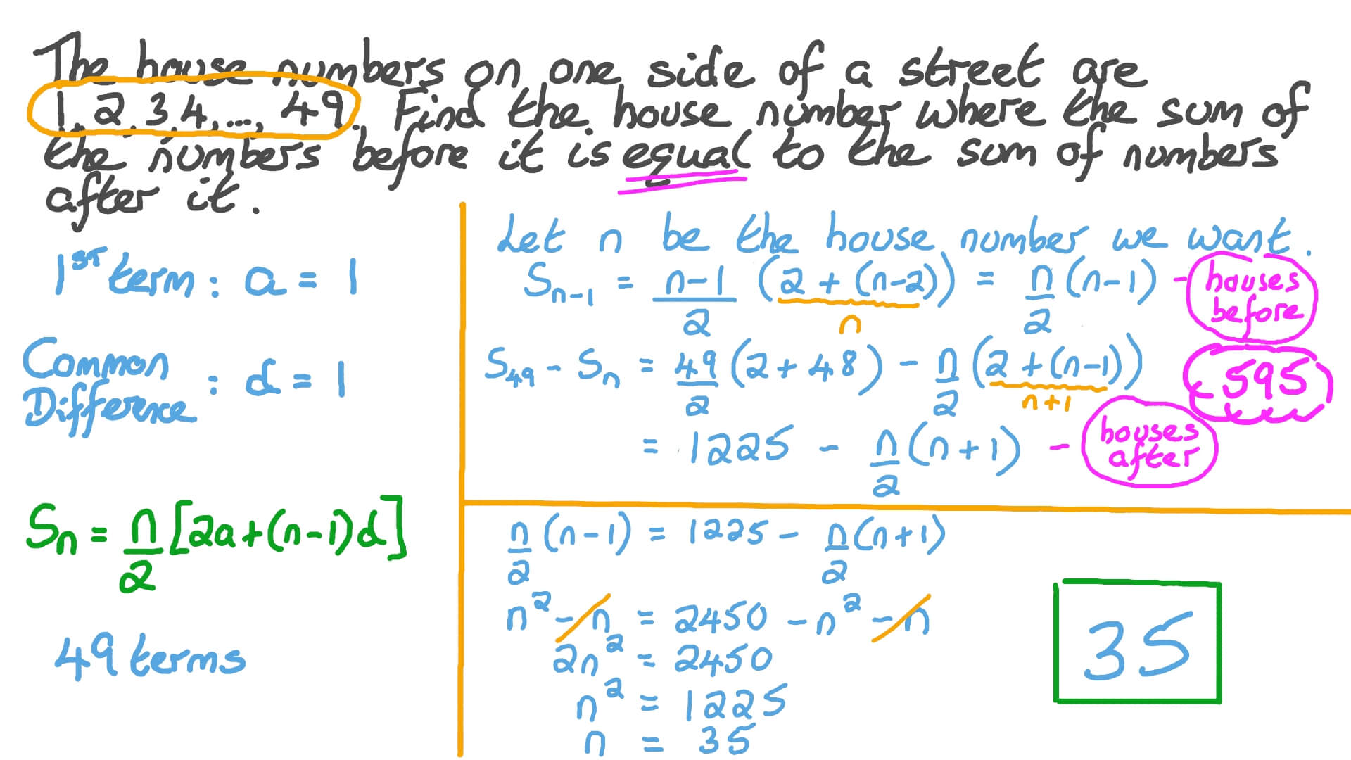 ion Video Solving Word Problems Involving Arithmetic Series Nagwa