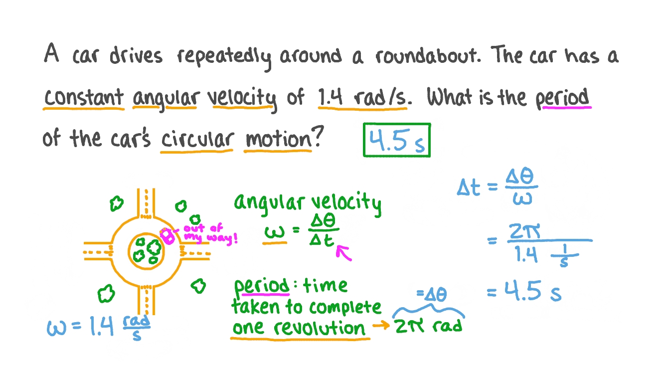 Question Video Calculating Period From Angular Velocity Nagwa