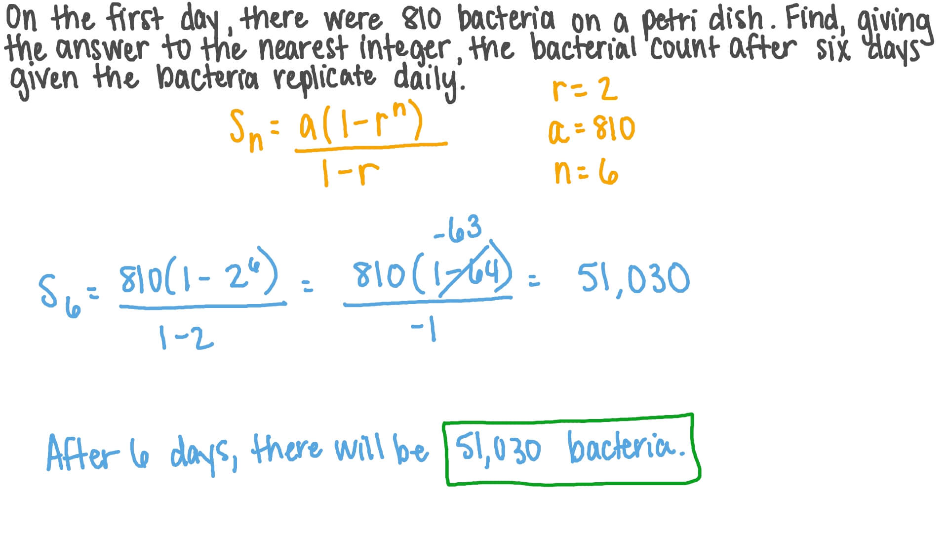 Question Video Solving Word Problems Involving Geometric Series Nagwa
