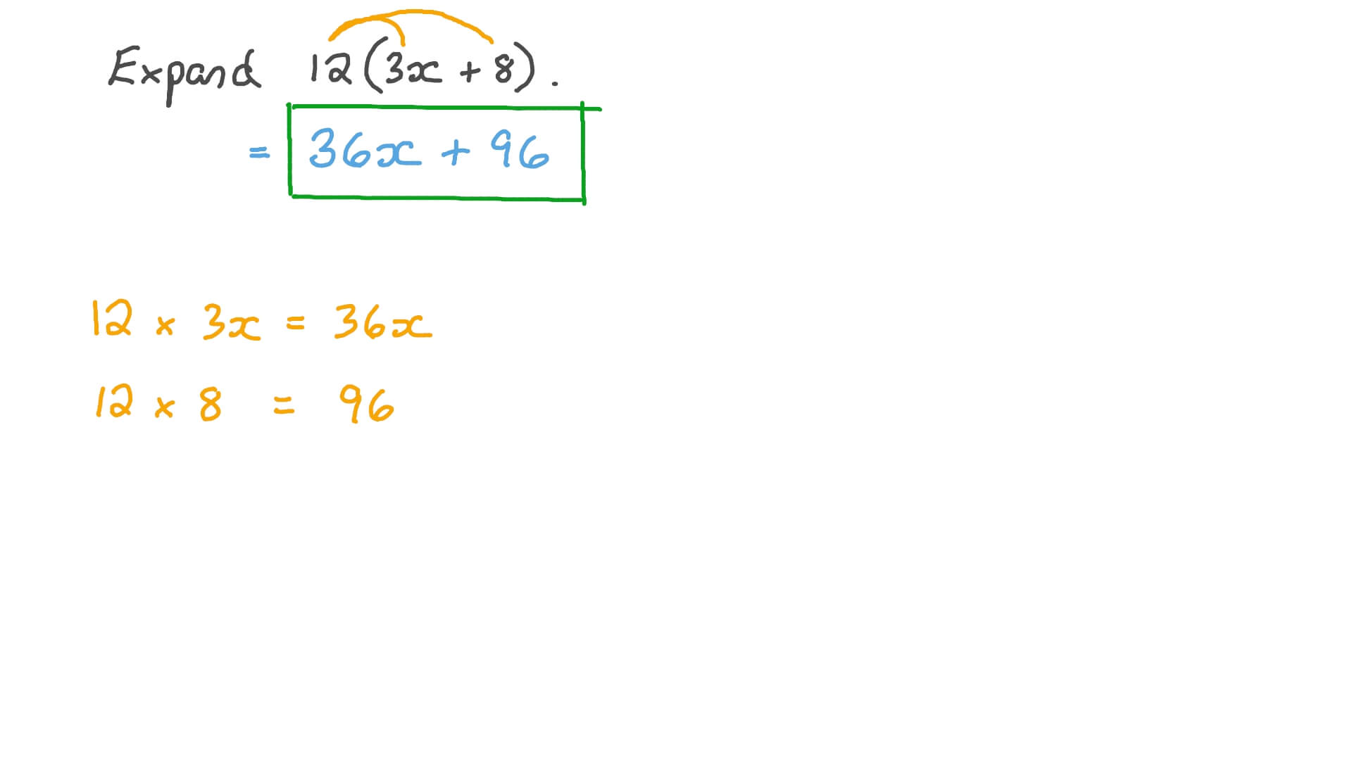 Question Video: Expanding Single Bracket Expressions | Nagwa