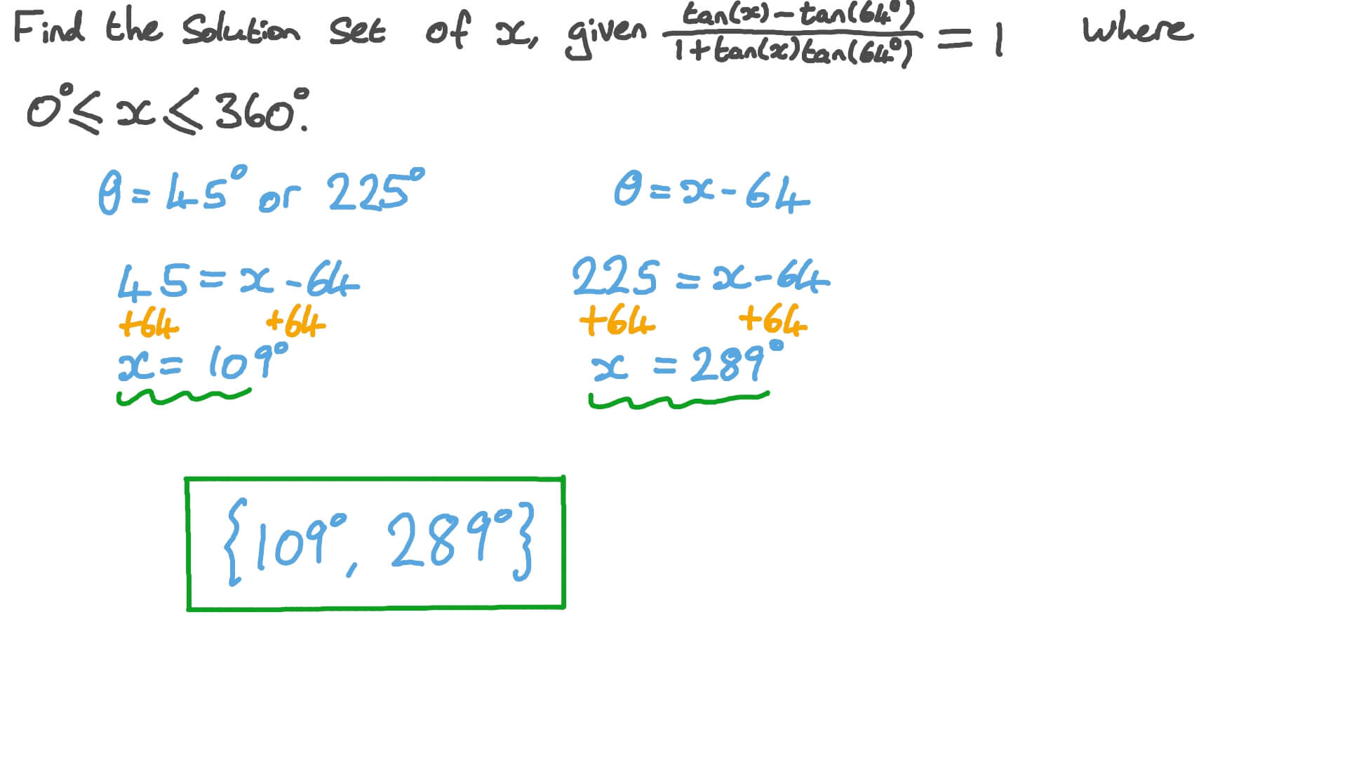 Question Video: Using the Tangent Sum or Difference of Angles Identity ...