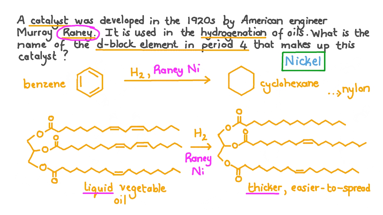 Question Video: Recalling the Period 4 d-Block Element Used in a ...