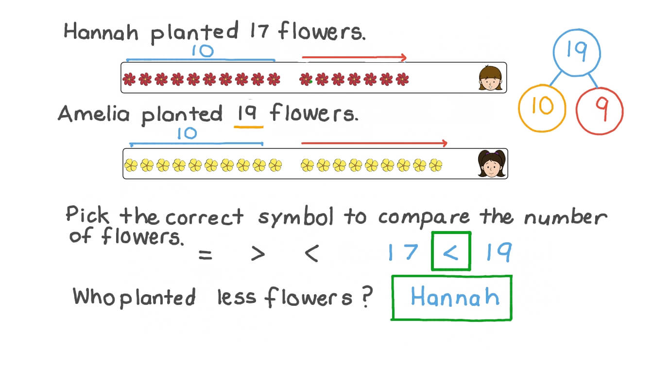 Question Video: Comparing Groups of up to 50 Objects with Models | Nagwa