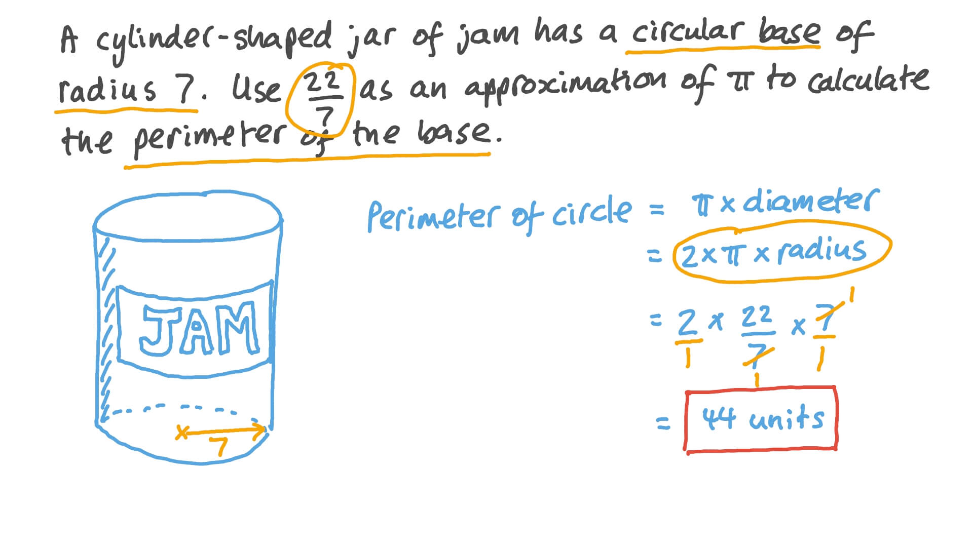 Question Video: Finding the Circumference of a Circle given Its Radius ...