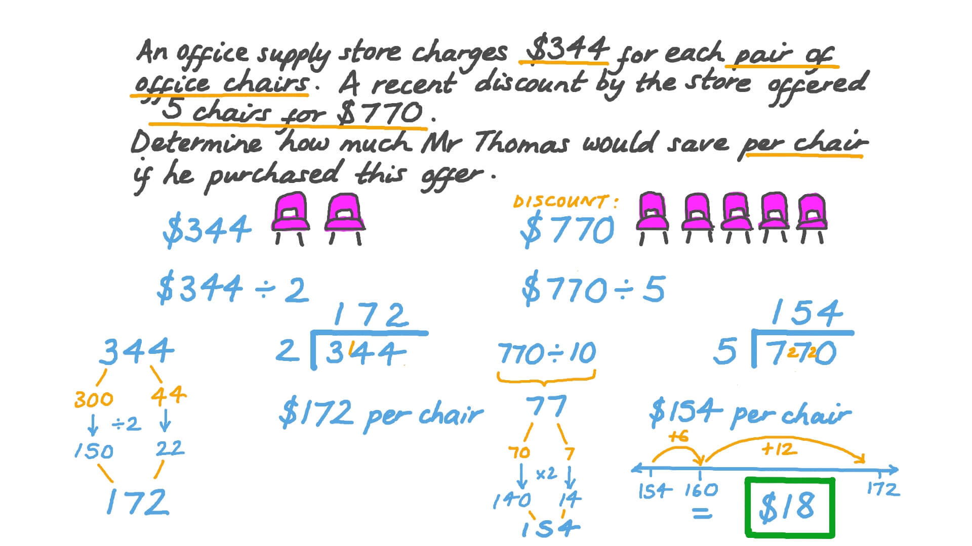 Question Video: Solving Word Problems Involving Division of Numbers up ...