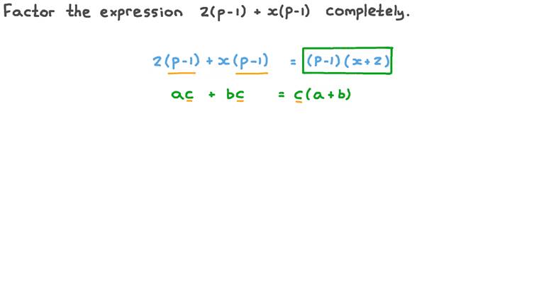 Lesson: Factoring Using the Highest Common Factor | Nagwa