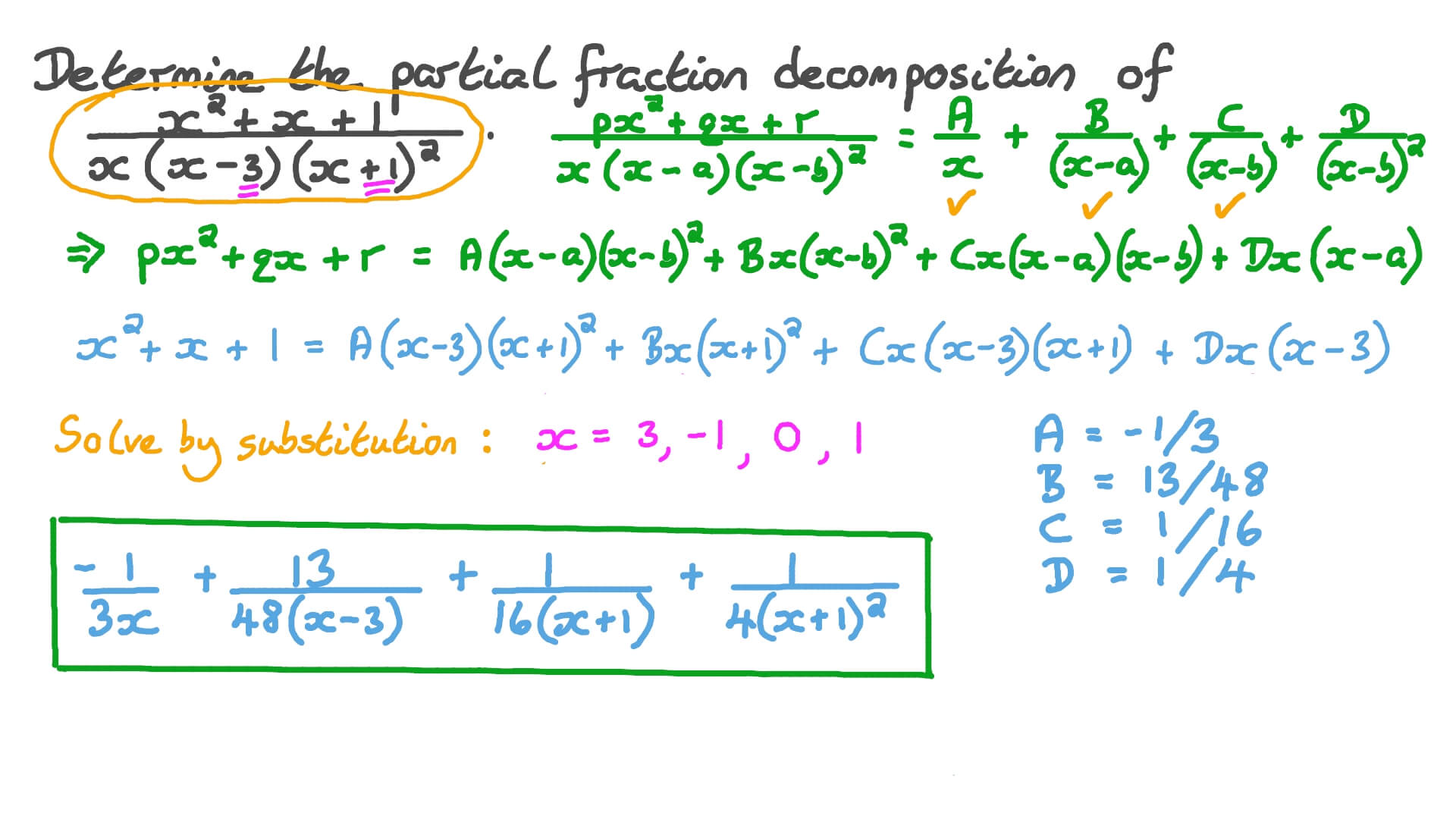 Question Video Partial Fraction Decomposition Nagwa