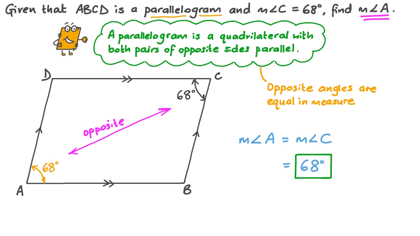 ion Video Finding The Measure Of An Angle In A Parallelogram