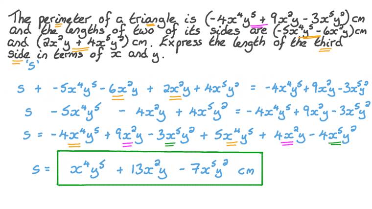 Lesson: Simplifying Expressions: Combining Like Terms | Nagwa