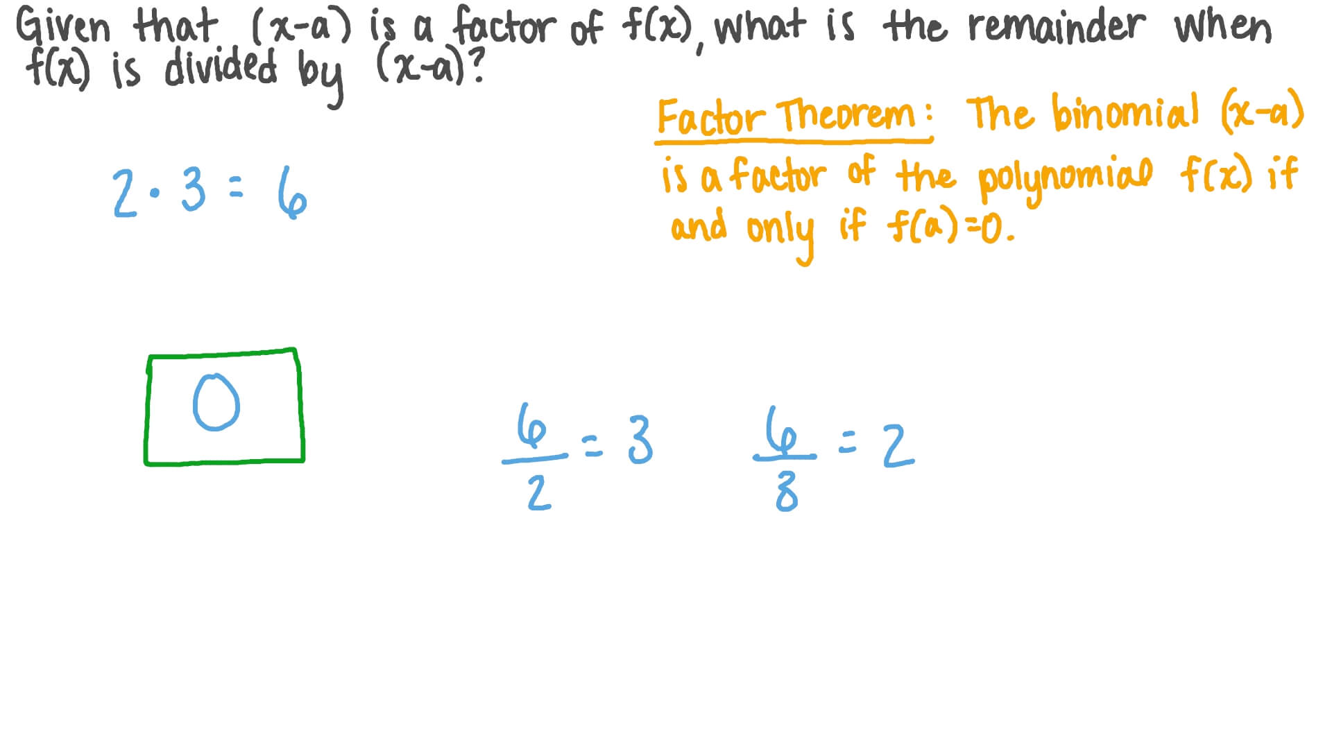 Question Video: Finding the Remainder Resulting from Dividing Two Given ...