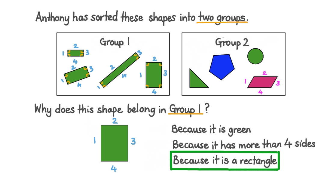 Question Video Sorting Shapes By Defining Attributes Nagwa