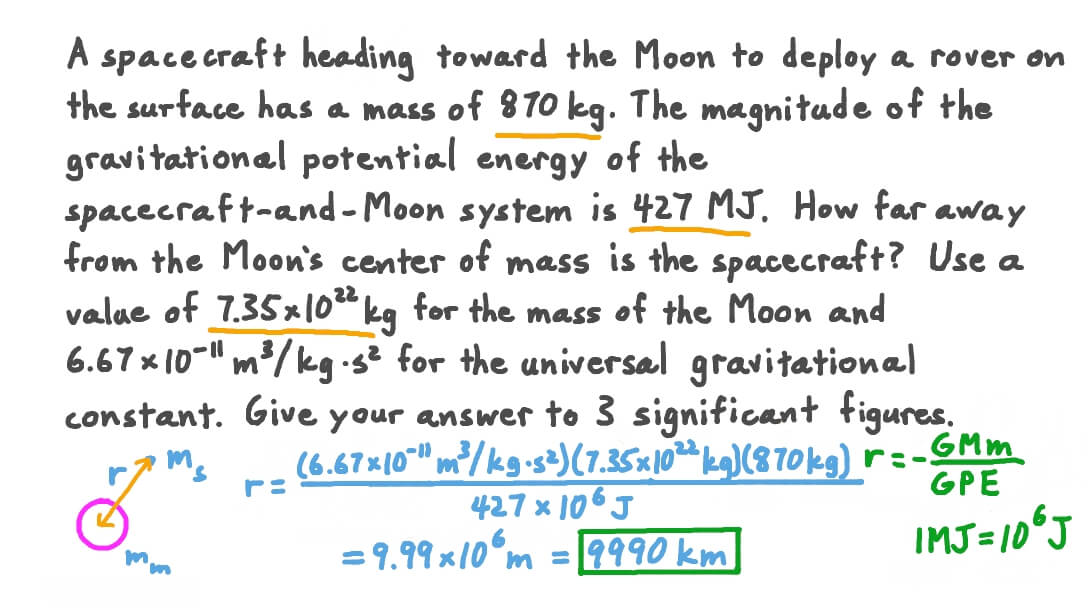 Question Video: Calculating the Distance between a Spacecraft and the ...
