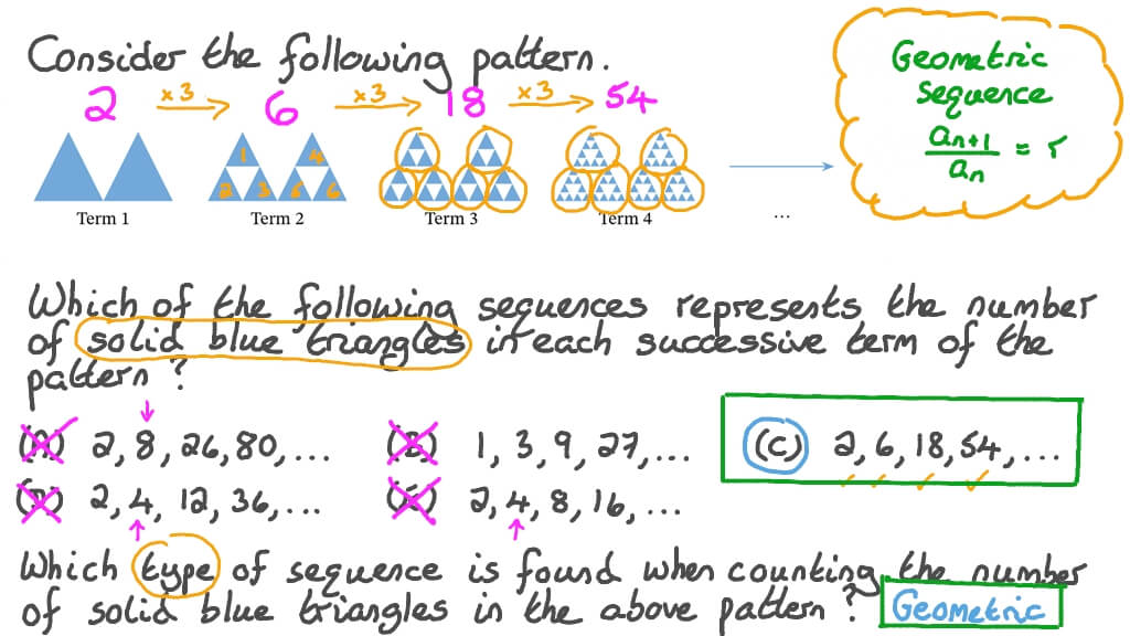 Question Video Identifying A Geometric Sequence Nagwa
