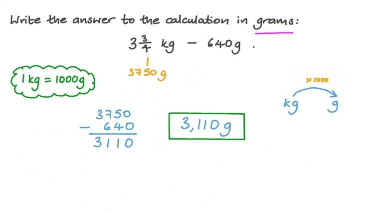 Lesson: Converting and Comparing Mass: Metric Units | Nagwa