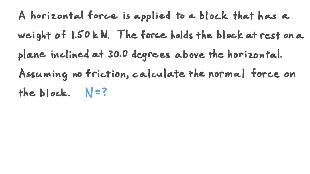 Question Video: Using Newton's Laws to Determine Unknown Force on an ...