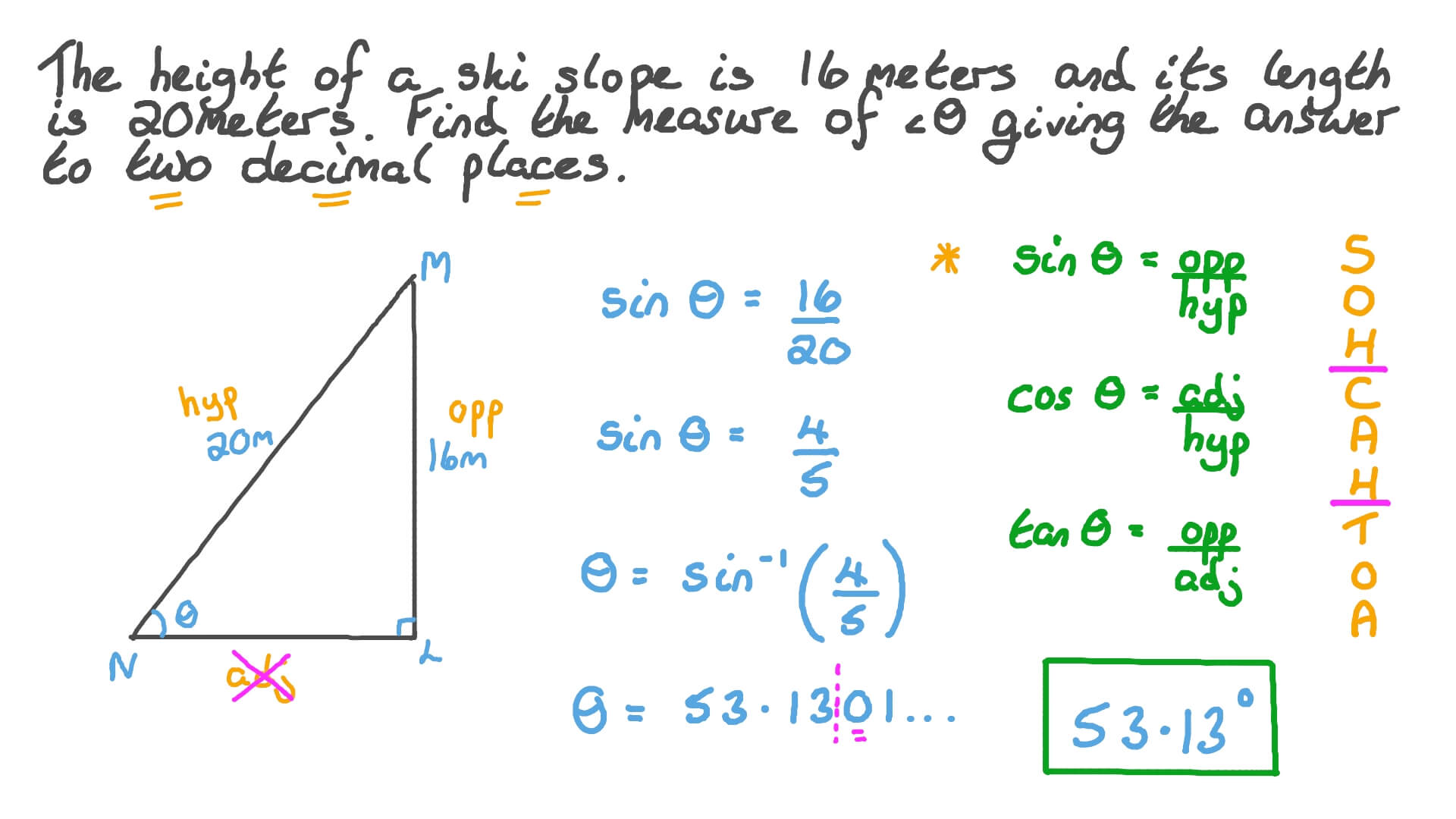 ion Video Using Right Angled Triangle Trigonometry To Solve Word