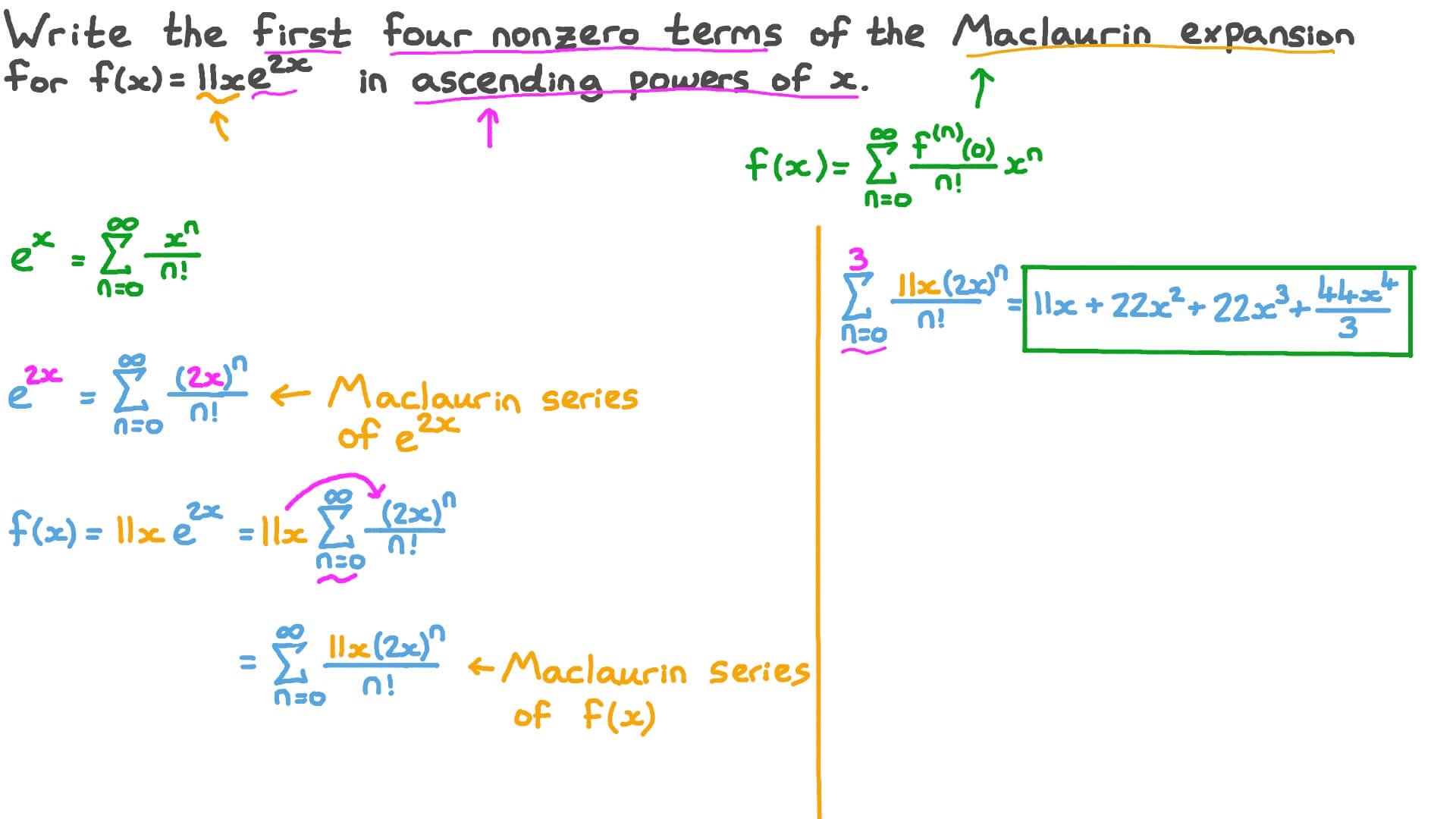 Question Video Finding The Maclaurin Series Of A Product Of Two 